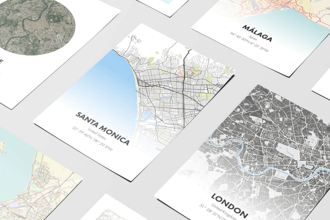 Personalised Map Print | Custom Map Gift Any Location | Print Frame Co